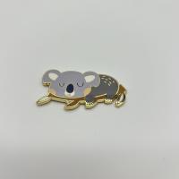 China Sleeping Koala Enamel Pin, Cute Australian Animal Lapel Pin, Kawaii Koala Collectible Badge for sale