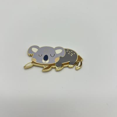 China Sleeping Koala Enamel Pin, Cute Australian Animal Lapel Pin, Kawaii Koala Collectible Badge for sale