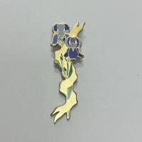 China Elegant Iris Flower Enamel Pin, Vintage Gold Tone Floral Lapel Pin, Nature Inspired Metal Badge for Garden Lovers for sale