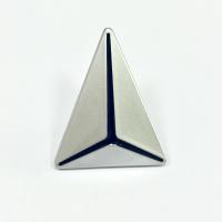 China Mercedes-Benz Three-Pointed Star Logo Enamel Pin, Silver Car Emblem Lapel Pin, Luxury Auto Collectible Badge for sale