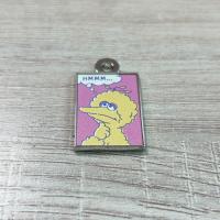 China Vintage Style Big Bird HMMM Enamel badge pin, Sesame Street Collectible pins for Fans for sale