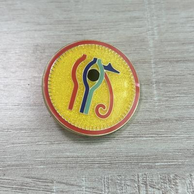 China Eye of Horus Ancient Egyptian Enamel Pin, Mythological Symbol Metal Badge, Egyptology Collectible Lapel Pin for sale