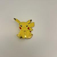 China Cartoon Pokemon Pikachu Enamel Lapel Pin,Cute Sitting Pikachu Enamel Pin for sale