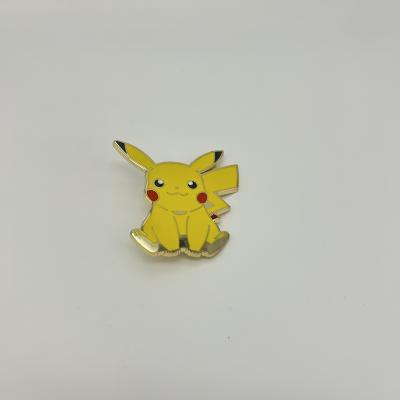 China Cartoon Pokemon Pikachu Enamel Lapel Pin,Cute Sitting Pikachu Enamel Pin for sale