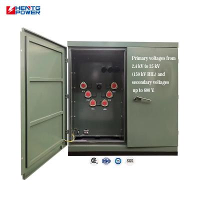 China Pad Mounted Electrical Power Transformer Medium Voltage Step Up 500kva Tamper Proof Design for sale