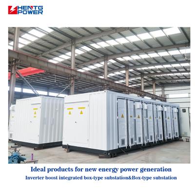 China HENTG Power 12kV Rated Voltage 200kva Rated Capacity 50/60Hz Frequency Photovoltaic Box Type Substation for Industrial Applications for sale