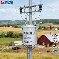 China Single Phase Pole Mounted Transformer 25kVA 11kV 250V Easy Suspension Low Maintenance for Rural and Remote Power Use for sale
