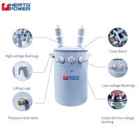 China Corrosion Resistant 315KVA Single Phase Pole Mounted Transformer 13.2 kV / 220 V for Temporary Construction Sites Manufacture for sale
