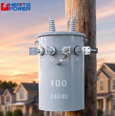 China IEC60076 High IP Rating 1000KVA Single Phase Pole Mounted Transformer 11KV/230V for Tropical / Humid Climate  Sites Manufacture for sale
