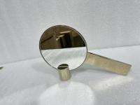 China Custom Makeup Mirror with Polished Metal Frame and 360° Rotatable Cosmetic Mirror for Retail Counter Display for sale