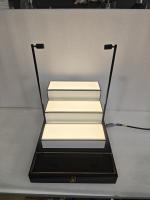 China High gloss Acrylic POS Display bases featuring custom artwork pattern printing and logo engraving to perfectly match your visual identity for sale