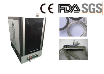 China 10W Closed Type Fiber Laser Engraving Machine with EZcad Software for Metal Marking - 1064nm Wavelength, 130kg Weight for sale