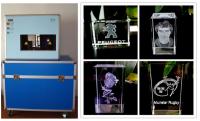 China 110KG Glass Laser Engraving Machine with 300×200×100mm Area and 800W Power for 3D Crystal Blocks for sale