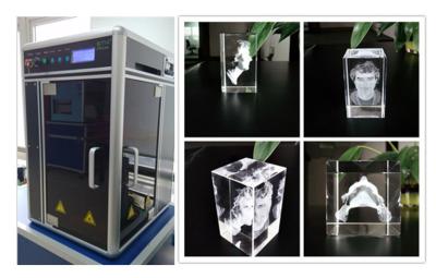 China 800W 3D Glass Crystal Laser Engraving Machine with 120×200×100mm Work Area and Air Cooling System for sale