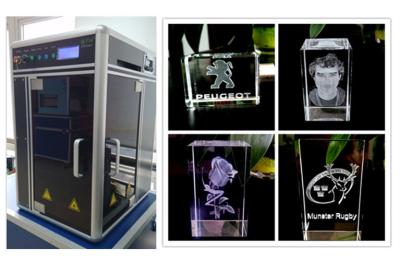 China Air Cooling 4000Hz 3D Laser Engraving Machine with 120×200×100mm Area and 800W Power for Glass Crystals for sale