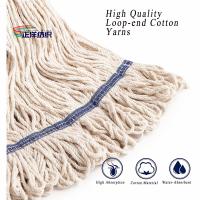 China Telescopic Cotton Cleaning Mop 107-178cm Length Aluminum 4PLY Cotton Yarn Mop for sale