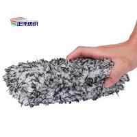 China Car Washing Tools Microfiber Plush Car Washing Pad 21x14x6cm Black&White for sale