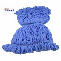 China 300OZ Blue Wet Mop Pad Refills Small Size Loop End Floor Cleaning Mop Head for sale