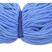 China 300OZ Blue Wet Mop Pad Refills Small Size Loop End Floor Cleaning Mop Head for sale