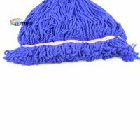 China 500oz Wet Cleaning Mop Large Size Blue Loop End Floor Cleaning Microfiber Wet Pad for sale