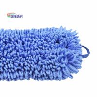 China 16x66cm 500gsm Microfiber Dust Mop Medium Size Blue Loop End Dust Dry Mop for sale