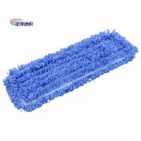 China Microfiber Dust Cleaning Mop 16x48cm Small Size Blue Loop End Floor Cleaning Mop Head for sale