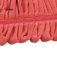 China 11oz Floor Mopping Cloth 220gsm Small Size Red Loop End Microfiber Tube Mop Head for sale