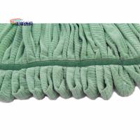 China 18oz Wet Mop Refill Pads Large Size Green Loop End Tube Mop Head for sale