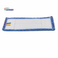 China Scrubbing Wet Cleaning Mop 18 Inch Red Blue Zigzag PP Fiber Pockets Mop Head for sale