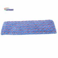 China Scrubbing Wet Cleaning Mop 18 Inch Red Blue Zigzag PP Fiber Pockets Mop Head for sale