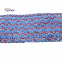 China Scrubbing Wet Cleaning Mop 18 Inch Red Blue Zigzag PP Fiber Pockets Mop Head for sale