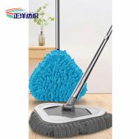 China Telescopic Cleaning Mop Handle Grey Microfiber Stainless Steel Triangle 55-150cm for sale