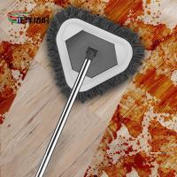 China Telescopic Cleaning Mop Handle Grey Microfiber Stainless Steel Triangle 55-150cm for sale