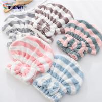 China 350gsm Reusable Dusting Cloths 35X65cm Multi Color Long Hair Drying Towel Hair Drying Cap for sale