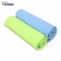 China Reusable Microfiber Wipes 220gsm Medium Size 50x60CM Green Blue Microfiber Suede Cloth for sale