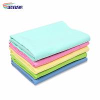 China Reusable Microfiber Wipes 220gsm Medium Size 50x60CM Green Blue Microfiber Suede Cloth for sale