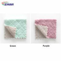 China Fluffy Reusable Microfiber Cloths 300GSM 25X25CM Edgeless Kitchen Cleaning Cloth for sale