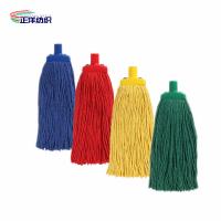 China 150cm Cotton Flat Mop Metal Handle Cut End Cotton Yarn Mop Head 300G for sale