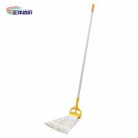 China Polyester Cotton String Mop 450Grams Aluminum Handle Heavy Duty Industrial Wet Floor for sale