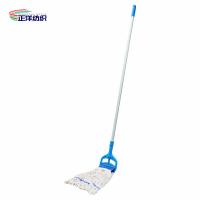 China Polyester Cotton String Mop 450Grams Aluminum Handle Heavy Duty Industrial Wet Floor for sale
