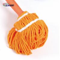 China Thread Cotton Cleaning Mop 120cm Length Plastic Handle 125Grams Wringing Dry Hand Wash Free for sale