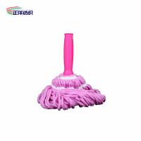 China Thread Cotton Cleaning Mop 120cm Length Plastic Handle 125Grams Wringing Dry Hand Wash Free for sale