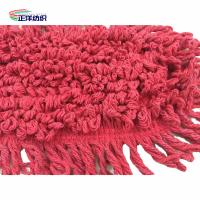 China 16x60cm Medium Size Red Thread High Performance Industrial Cotton Dust Mop Head for sale
