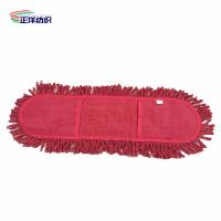 China 16x60cm Medium Size Red Thread High Performance Industrial Cotton Dust Mop Head for sale