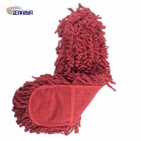 China 16x60cm Medium Size Red Thread High Performance Industrial Cotton Dust Mop Head for sale