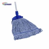 China Wet Cotton Cleaning Mop Industrial Heavy Duty Commercial Cotton Mop Head Refill for sale