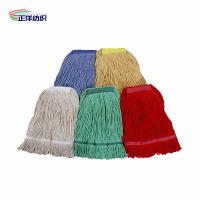 China Wet Cotton Cleaning Mop Industrial Heavy Duty Commercial Cotton Mop Head Refill for sale