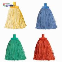 China Multi Size Cut End Plug In Cotton Thread Mop Plastic Socket Cotton Wet Mop Refill Head for sale