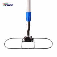 China 95-160cm Aluminum Telescopic Handle Metal Frame Clip On Cotton Wet Mop for sale
