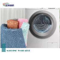 China Chenille PU Coated Backing Fluffy Toilet Cover Mat Bathroom Mat Set for sale